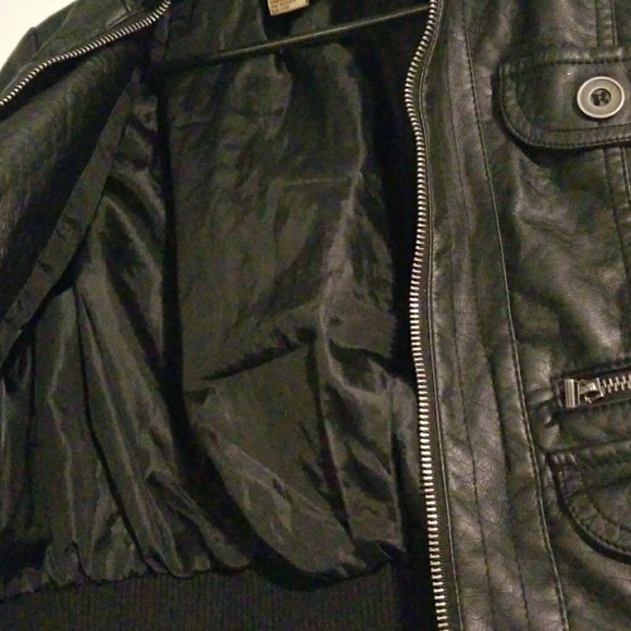 Paris Blues | Jackets & Coats | Paris Blues Vegan Leather Bomber Jacket ...